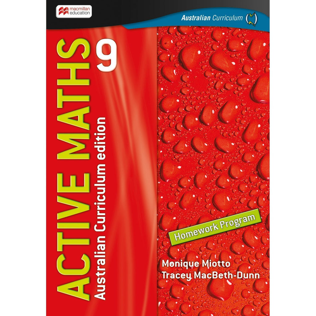 Active Maths Australian Curriculum 9 Student Homework Book — Matilda ...